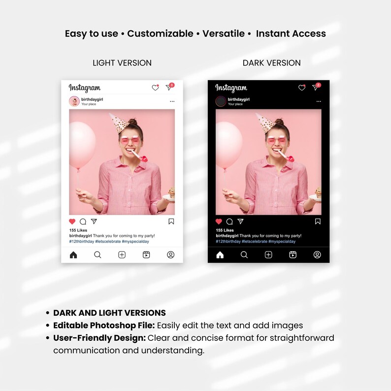 Instagram Photobooth Prop Template, Instagram Photo Booth Photoshop ...