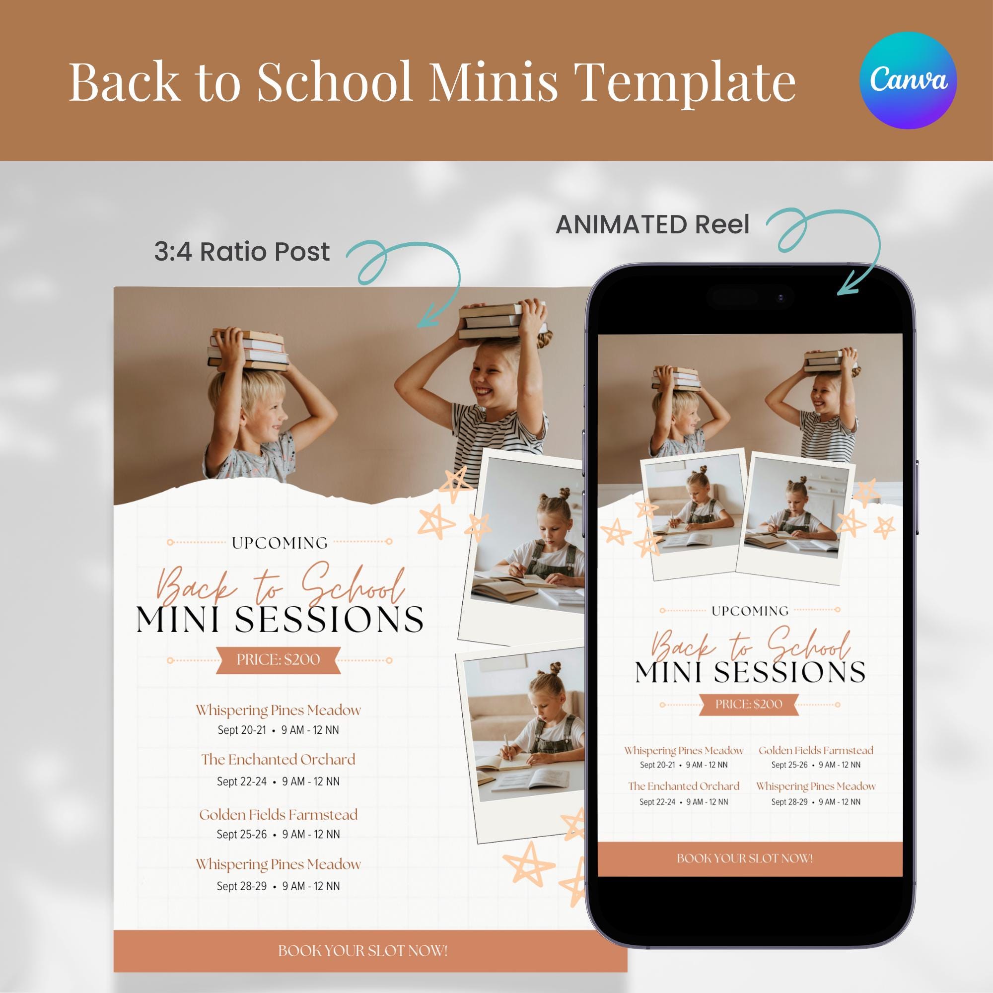 Back to School Minis, Photography Upcoming Mini Sessions Template ...