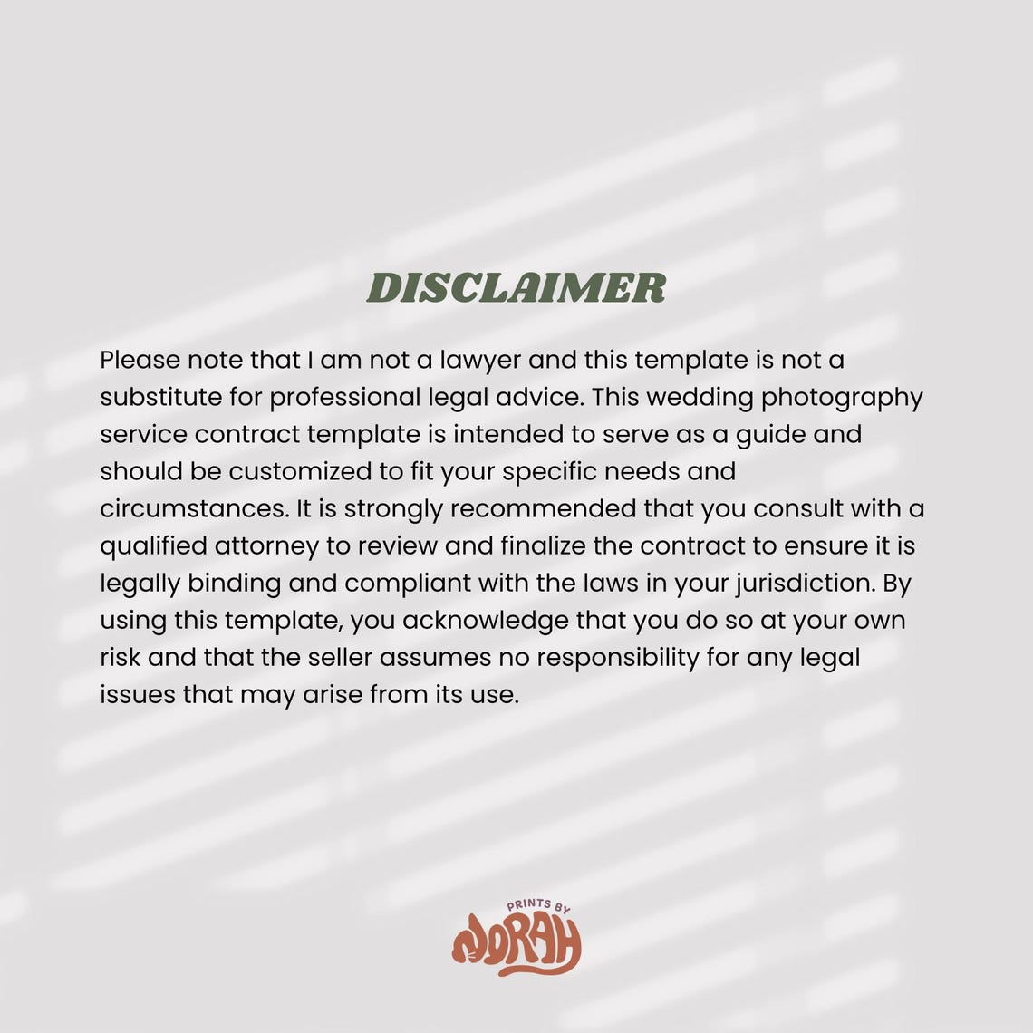 Print Release Form Template Google Docs Photography Contract Editable ...