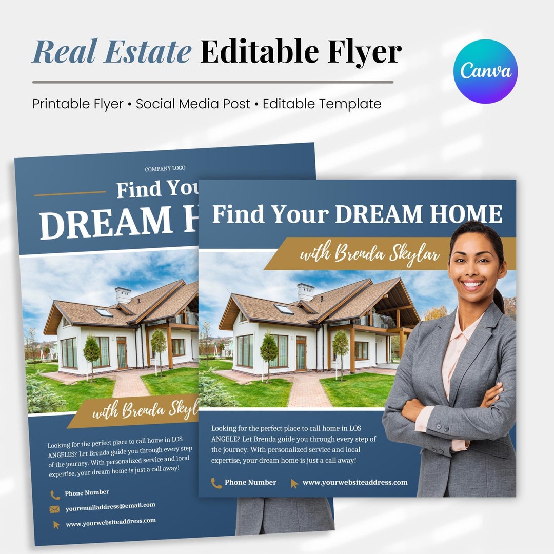 Real Estate Flyer for Realtor Marketing Template for Real Estate Open ...