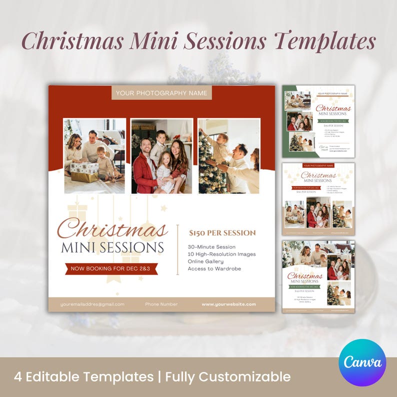 Mini Sessions Template Christmas Minis Template for Winter Family ...