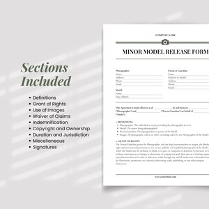 Model Release Form Template, Minor Model Release Contract Canva ...