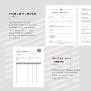 Photography Business Form Bundle, Wedding Photographer Contract Template Bundle, Photography ...