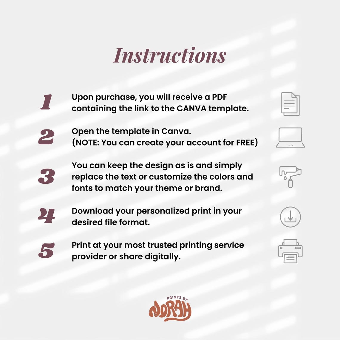 Instagram Photo Booth Prop Template, Instagram Photobooth Canva ...