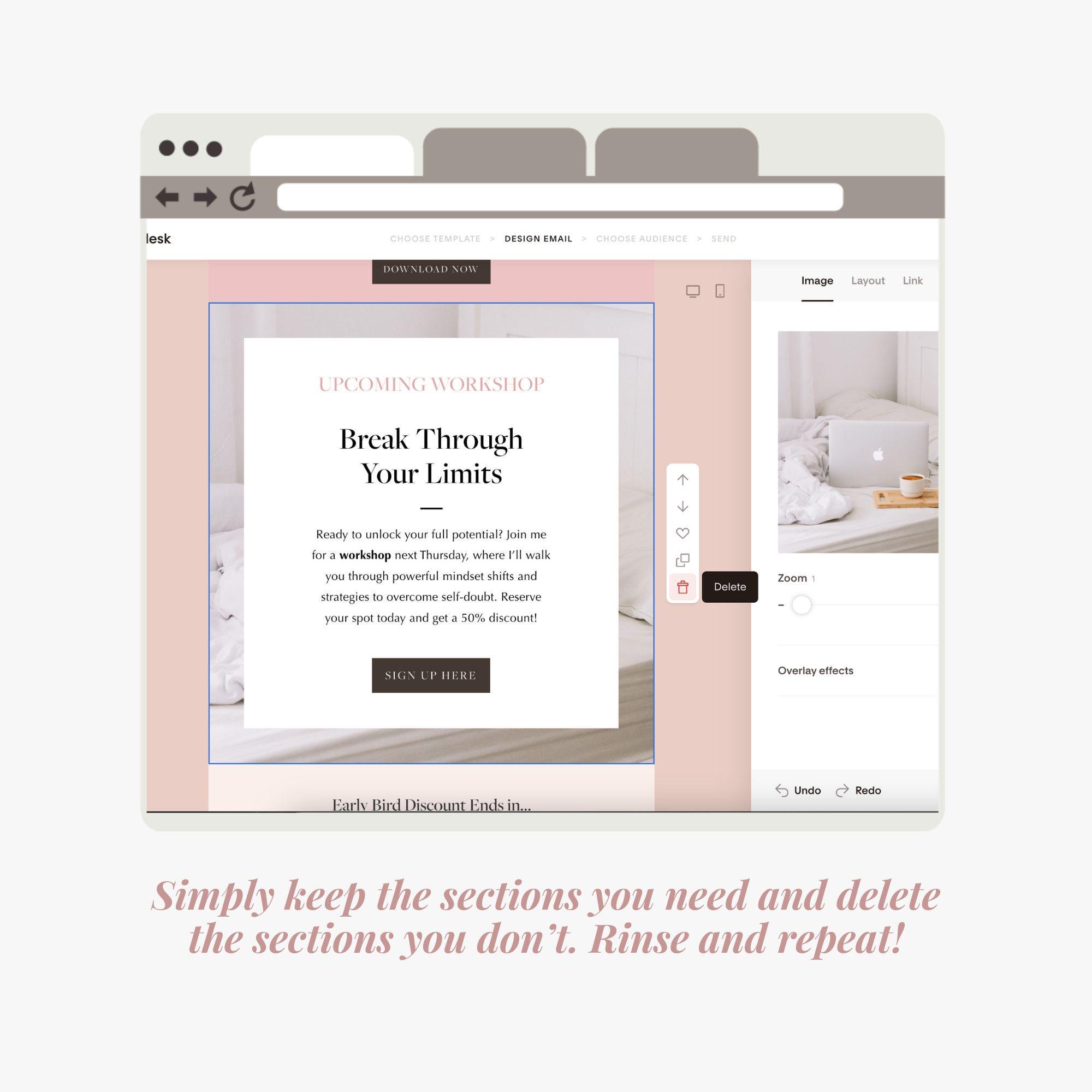 Flodesk Email Marketing Template for Female Business Coach Email ...