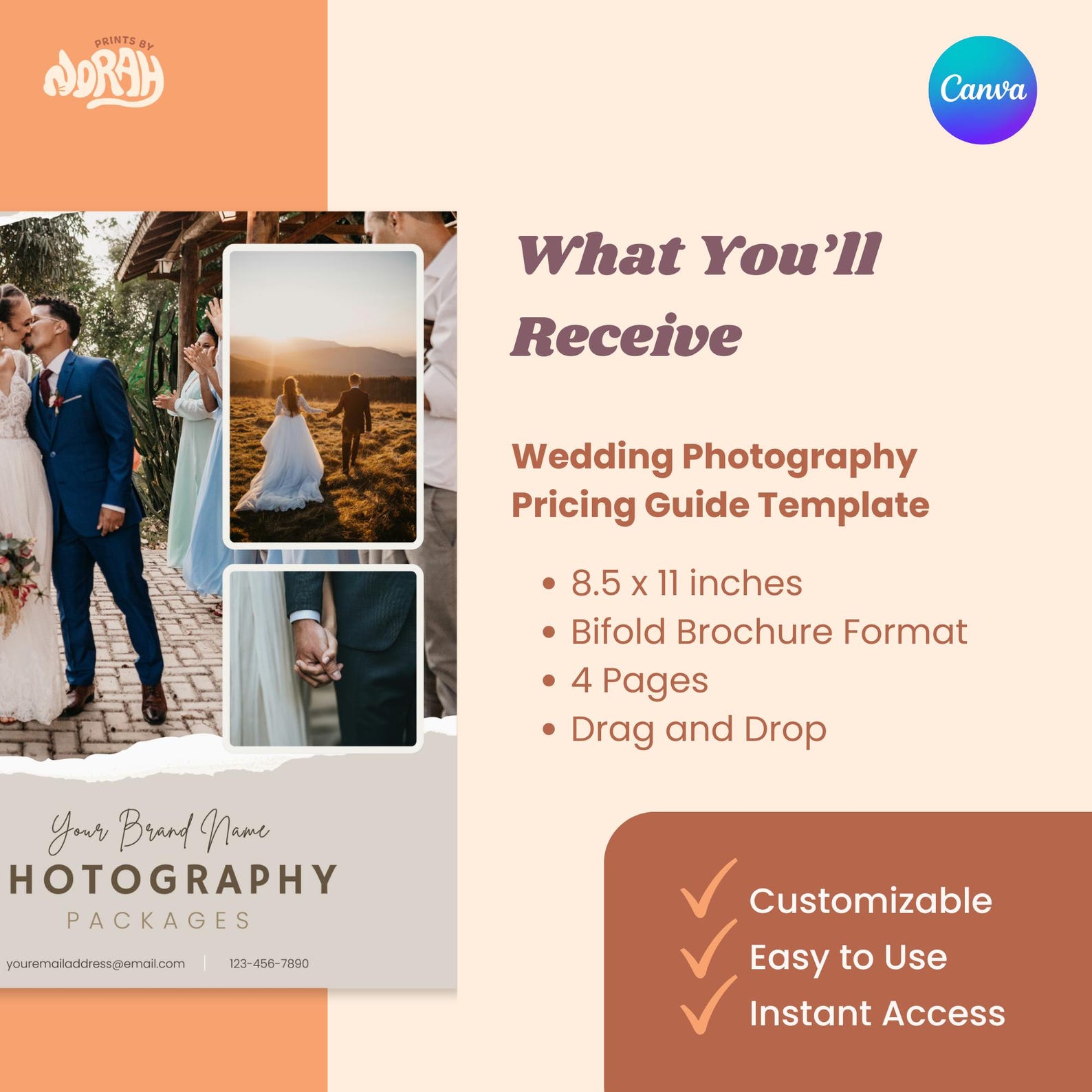 Wedding Photography Price List Template for Photographer Pricing Guide ...