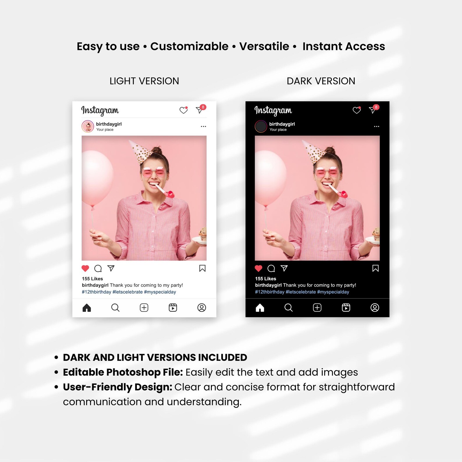 Instagram Photo Booth Prop Template, Instagram Photobooth Canva ...