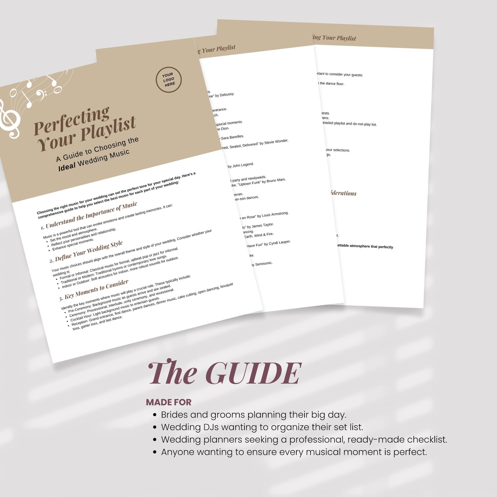 Wedding Music Checklist Template for Wedding Song List Canva Printable ...