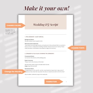 Wedding DJ Script Template Google Docs, Pre-written Wedding DJ Ceremony ...