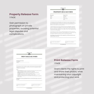 Photography Contract Template Bundle for Wedding Photographer Contract Template, Photo Print ...