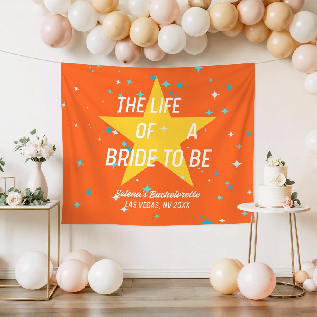 Showgirl Bachelorette Party Banner, Custom Las Vegas Bridal Shower ...