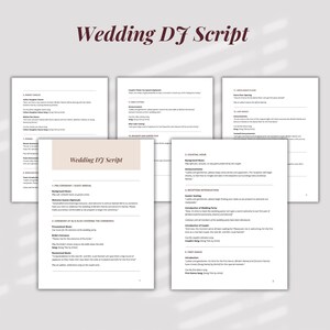 Wedding DJ Script Template Google Docs, Pre-written Wedding DJ Ceremony Guide, Dance Song ...
