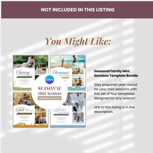 Christmas Mini Sessions Template Canva Minis Template for Winter Family Photoshoot Template for ...