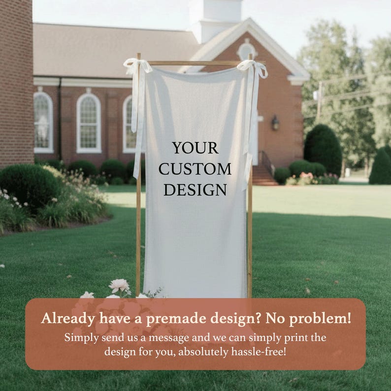 Custom Bible Verse Linen Wedding Welcome Sign, Church Wedding Banner ...
