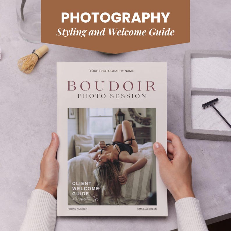 Boudoir Photography Welcome Guide Template Canva, Boudoir Photoshoot Style Guide, Boudoir Mini ...