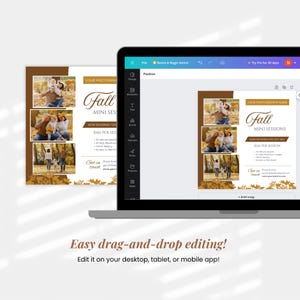 Autumn Mini Sessions Template, Family Portrait Shoot Post, Fall Outdoor ...