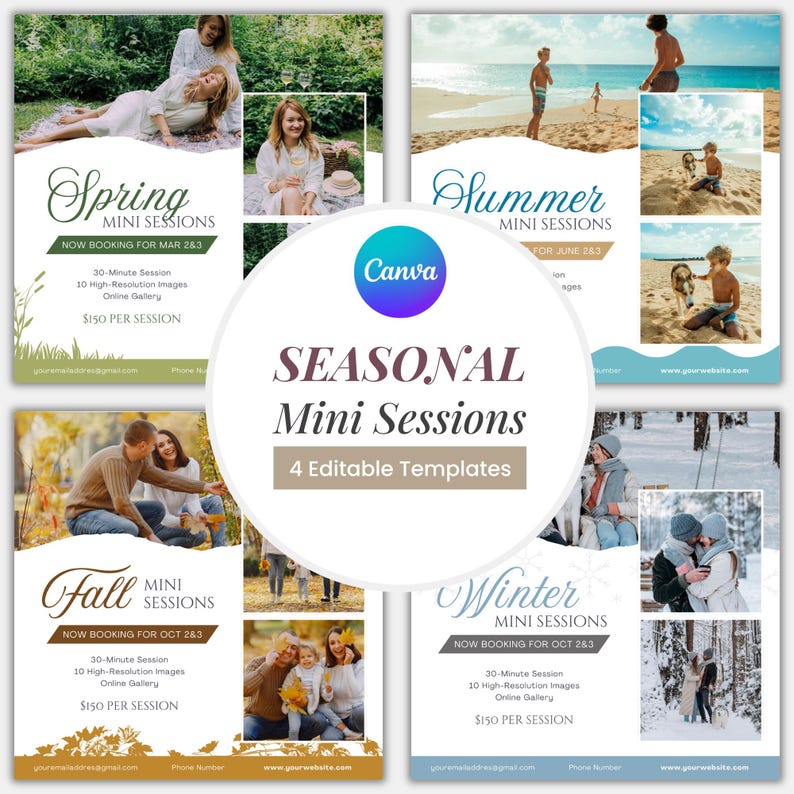 Family Mini Sessions Template Winter Spring Summer Fall Photography ...
