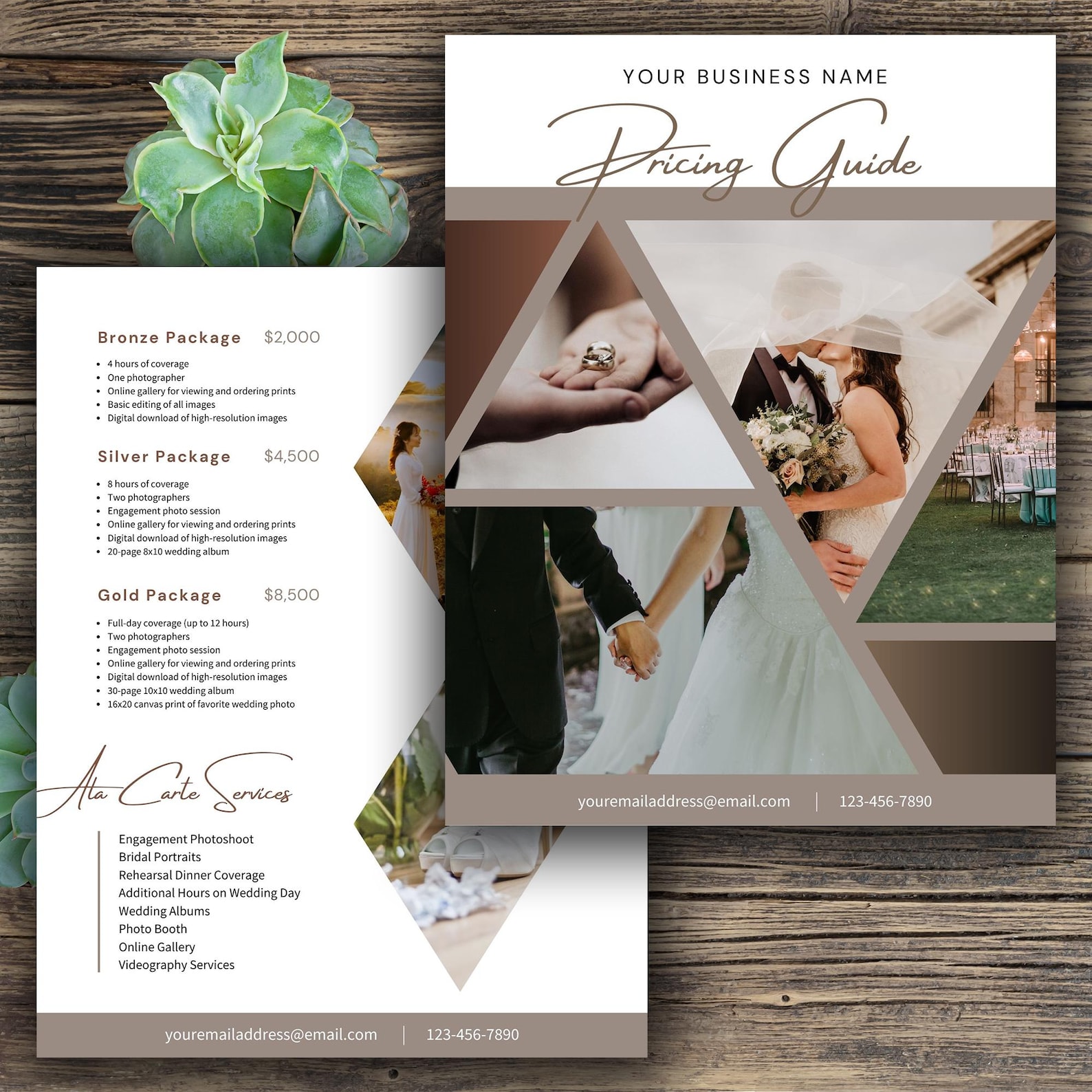 Event Photographer Pamphlet Template for Wedding Photography Brochure ...