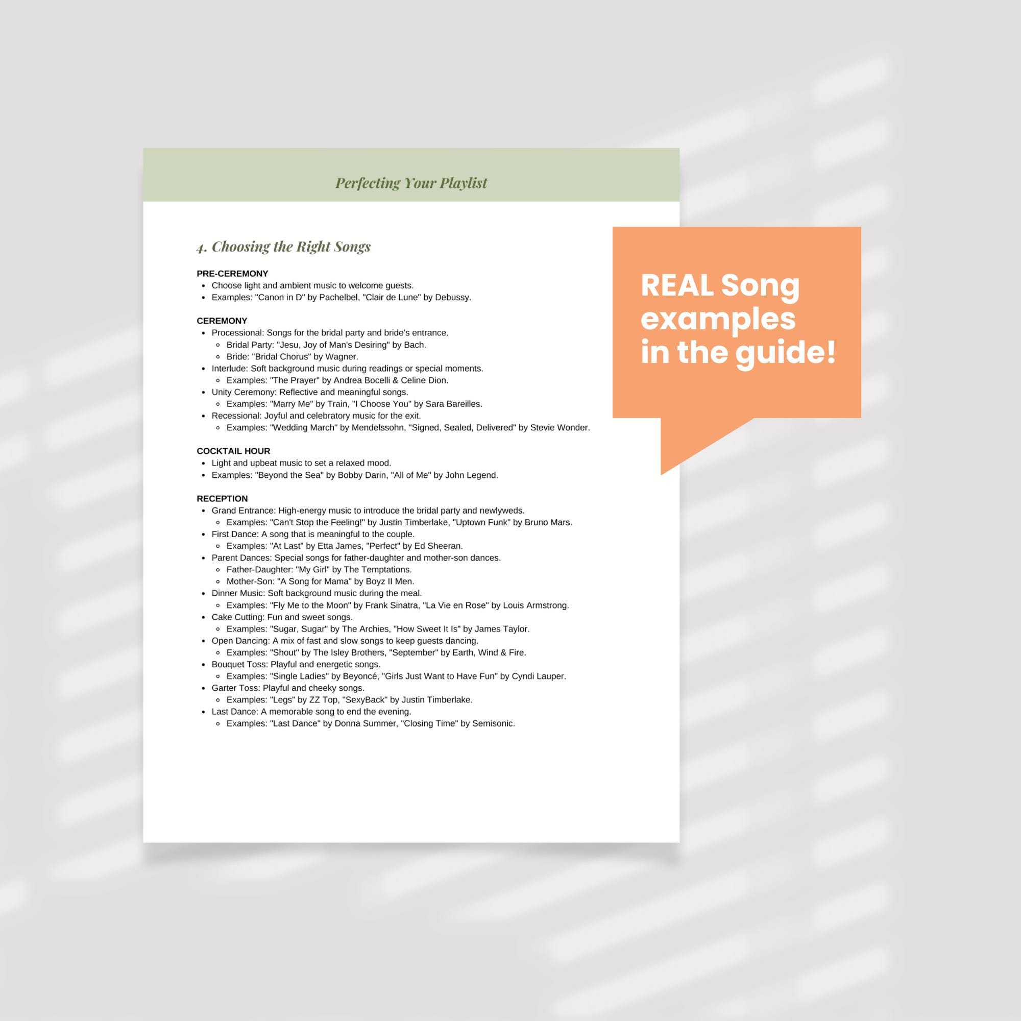 Wedding Music Checklist Template for Wedding Song List Canva Printable ...