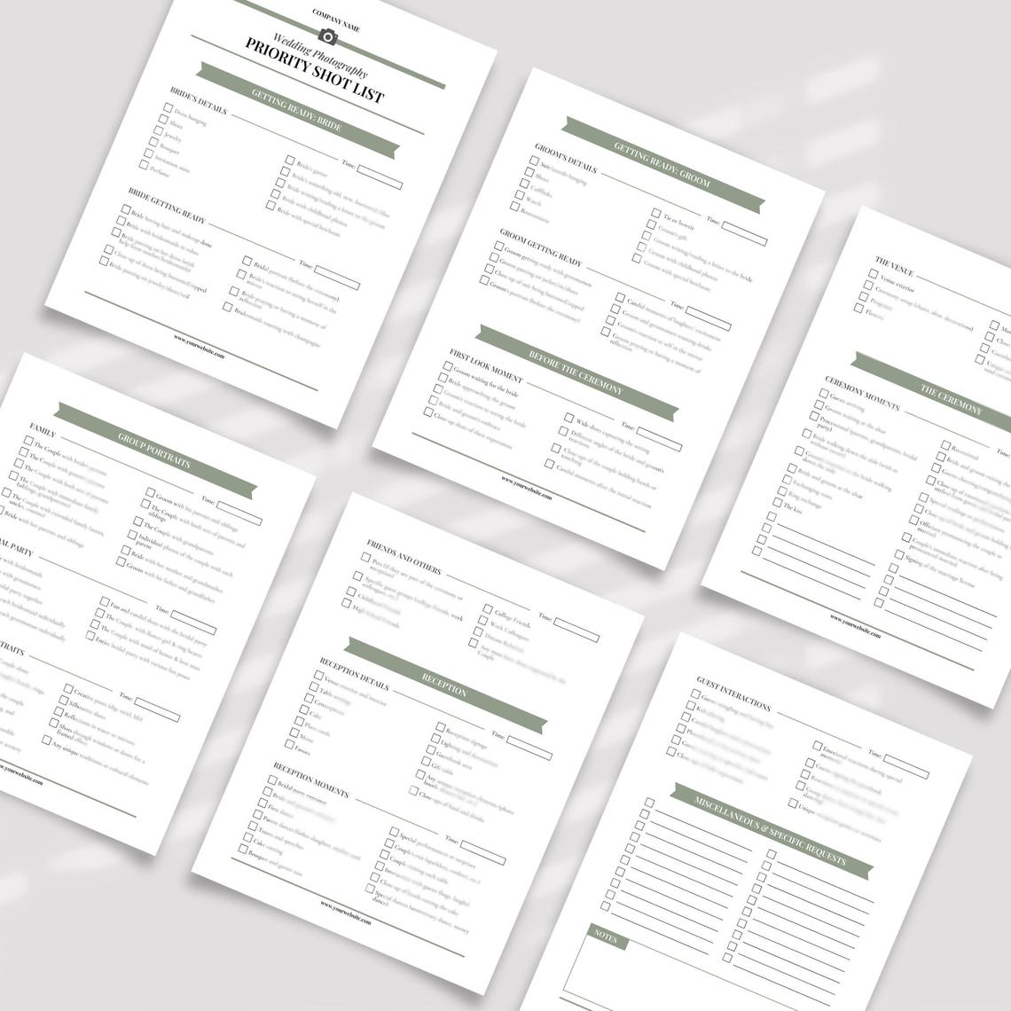 Wedding Photography Shot List for Event Photographer and Videographer ...