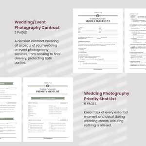 Photography Business Form Bundle, Wedding Photographer Contract Template Bundle, Photography ...