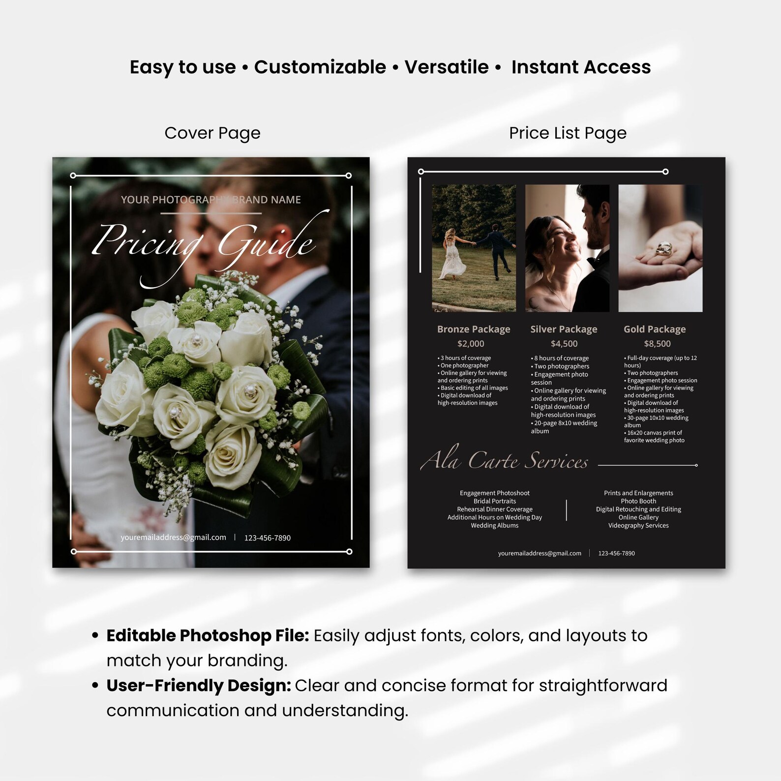 Wedding Photography Pricing Guide Template for Event Photographer ...