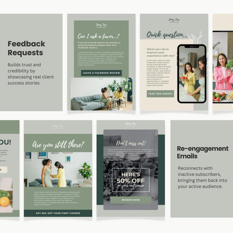 Email Marketing Template for Health Coach Mailchimp Email Sequence ...