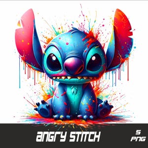 5 PNG Angry Stitch Png Stitch Splash and Watercolor Png Angry Stitch ...