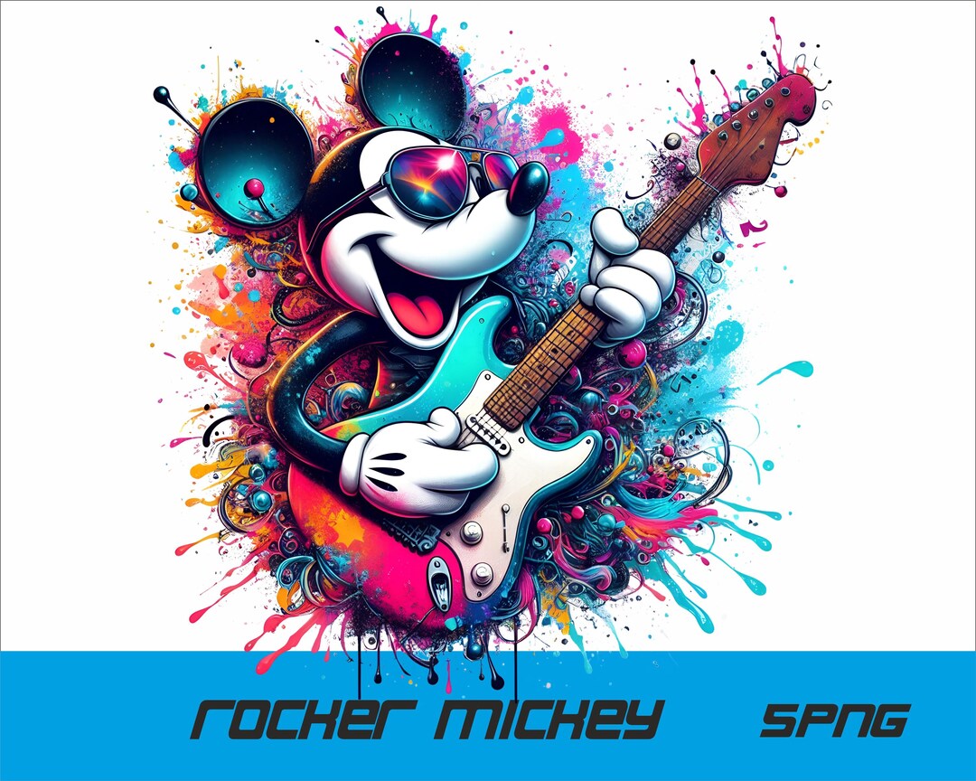 5 PNG Rocker Mickey Png Rocker Mouse Splash and Watercolor Png Mickey ...