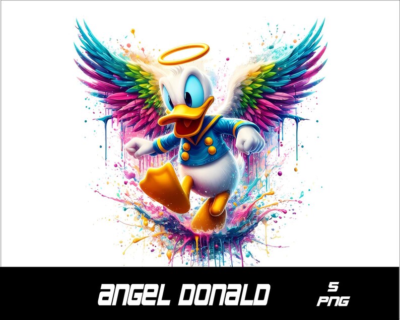 5 PNG Angel Donald Png Splash and Watercolor Png Duck Transparent PNG ...
