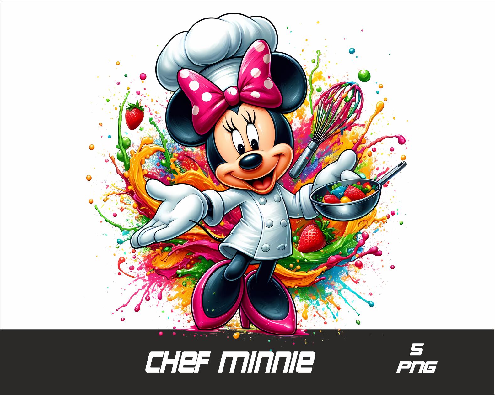 5 PNG Chef Minnie Png Mouse Splash and Watercolor Png Minnie ...
