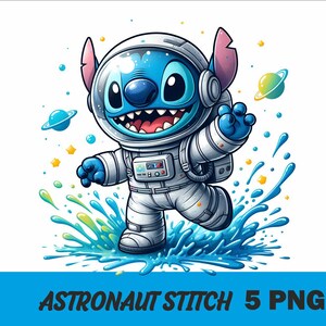 5 PNG Astronaut Stitch Png Stitch Splash and Watercolor Png Astronaut ...