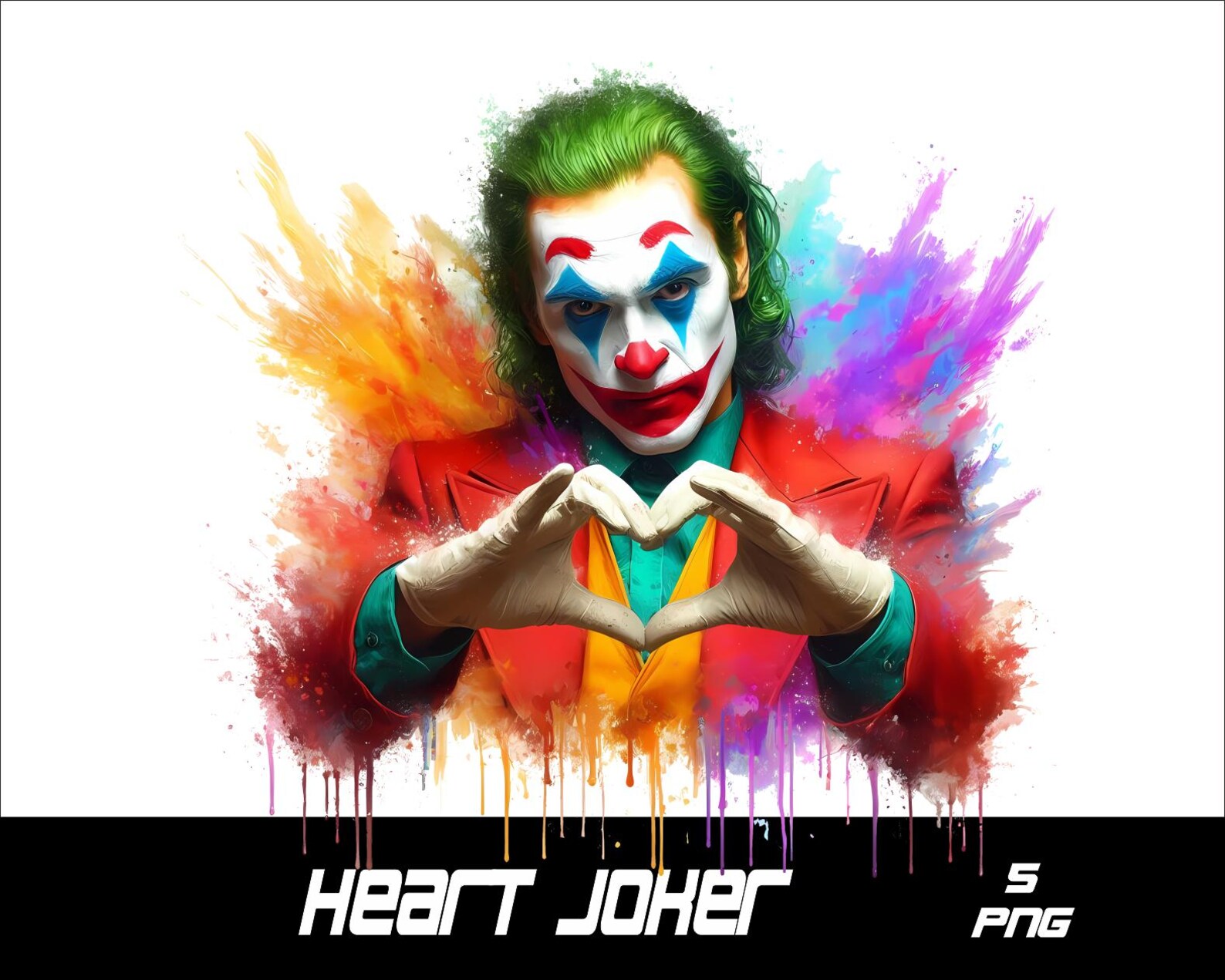 5 PNG Heart Joker Png Splash and Watercolor Png Joker Transparent PNG ...
