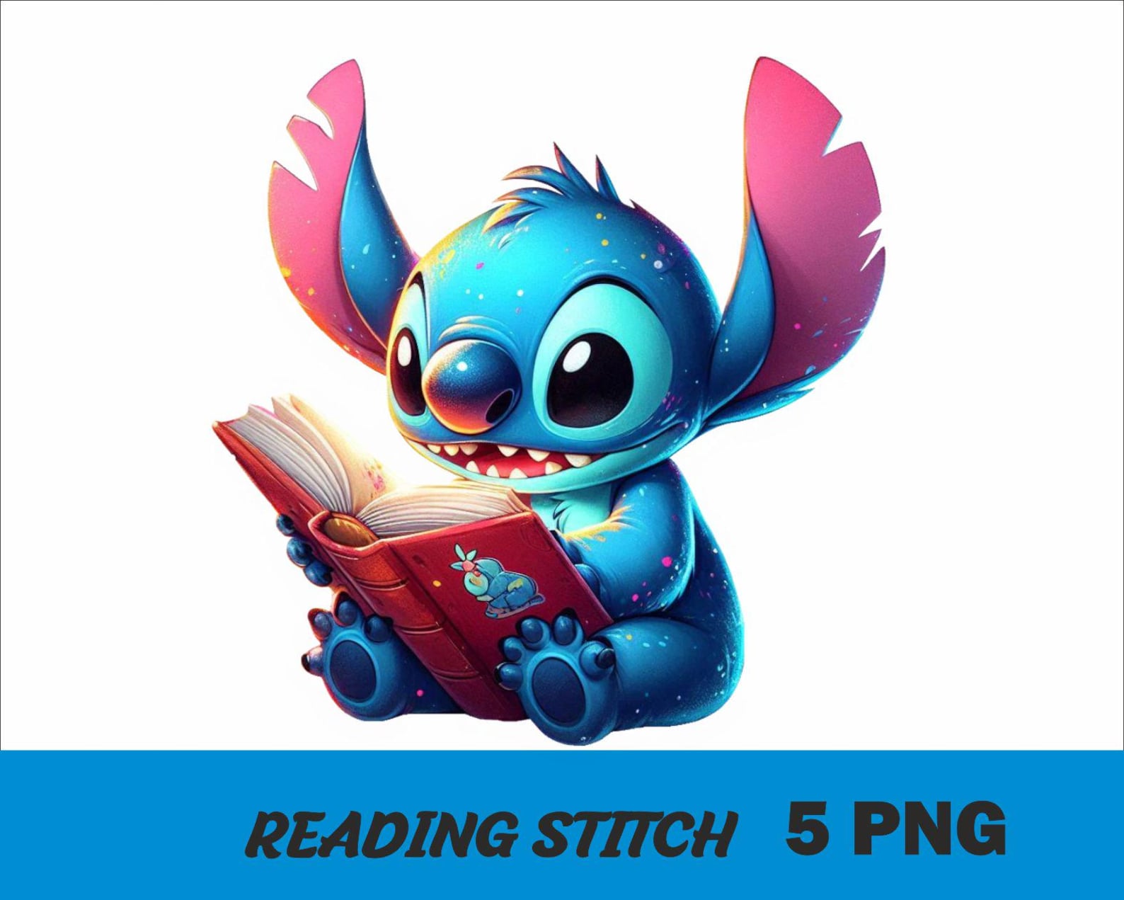 5 PNG Stitch Reading Png Stitch Splash and Watercolor Png Stitch ...