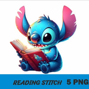 5 PNG Stitch Reading Png Stitch Splash and Watercolor Png Stitch ...