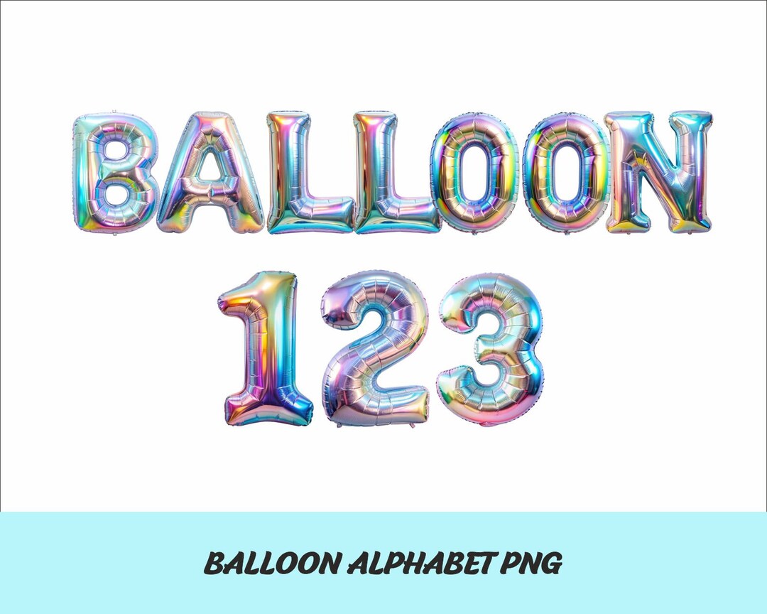 Party Balloons Colourful Alphabet Png Font Colourful Balloons Letters ...