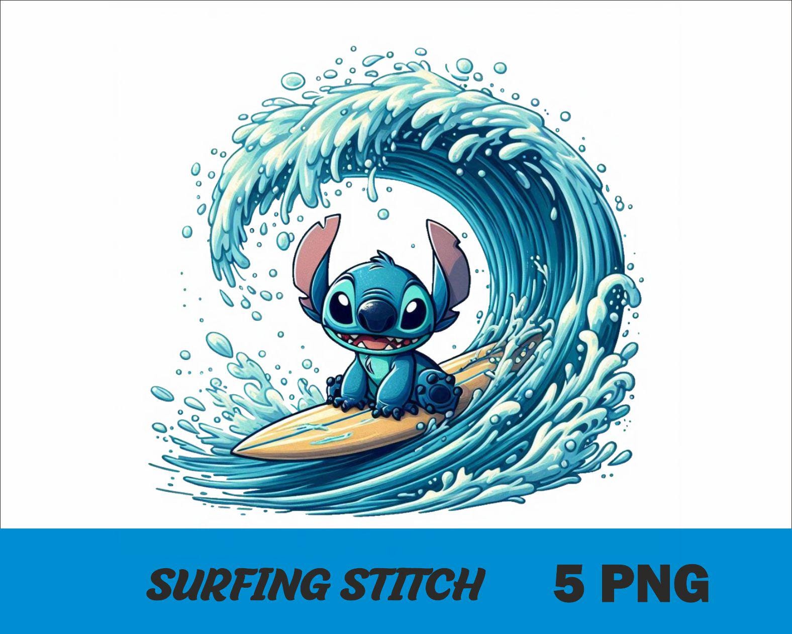 5 PNG Surfing Stitch Png Stitch Splash and Watercolor Png Stitch ...