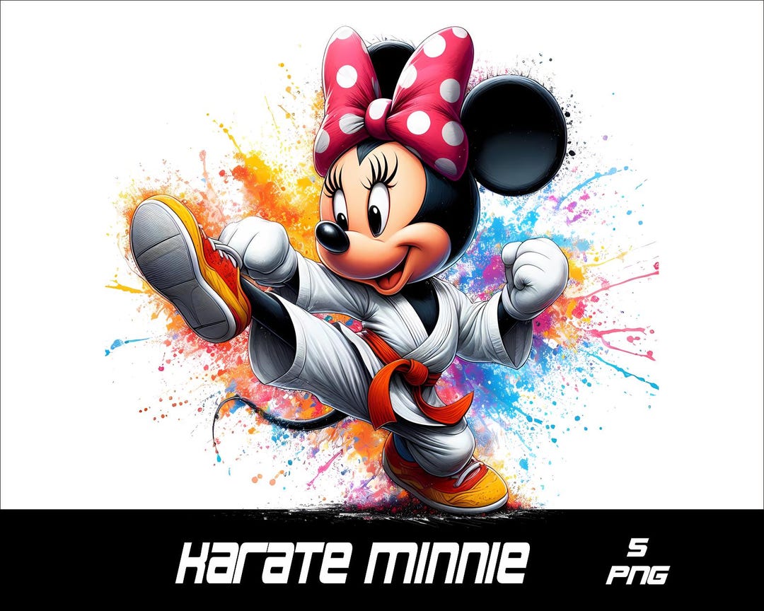 5 PNG Karate Minnie Png Mouse Splash and Watercolor Png Minnie ...