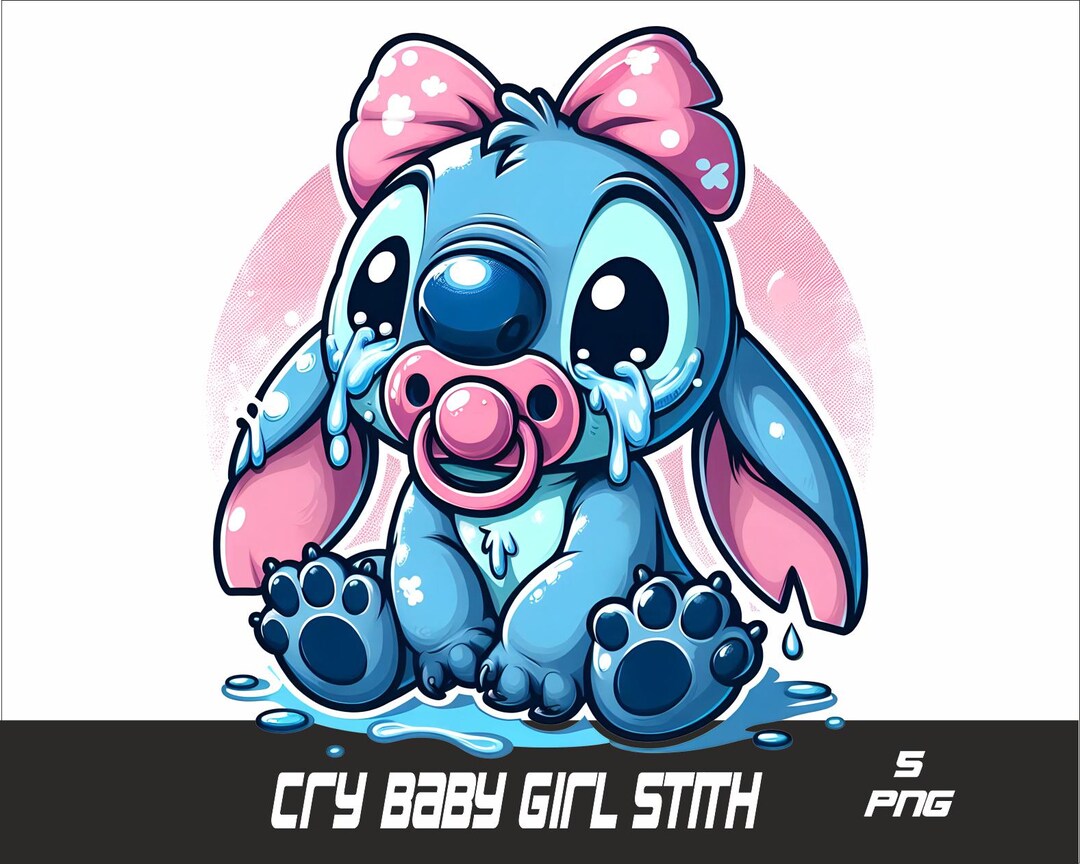 5 PNG Cry Baby Girl Stitch Png Girl Stitch Splash and Watercolor Png ...