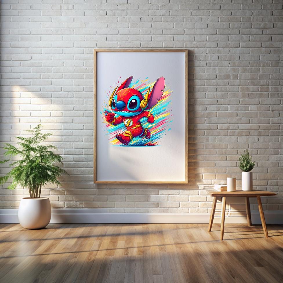 5 PNG Stitch Super Hero Png Flash Stitch Splash and Watercolor Png ...