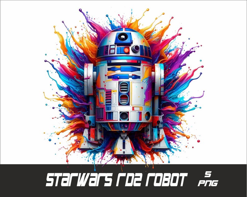 5 PNG Starwars RD2 Robot Png Splash and Watercolor Png Starwars ...
