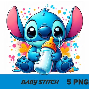 5 PNG Baby Stitch Png Stitch Splash and Watercolor Png Stitch ...