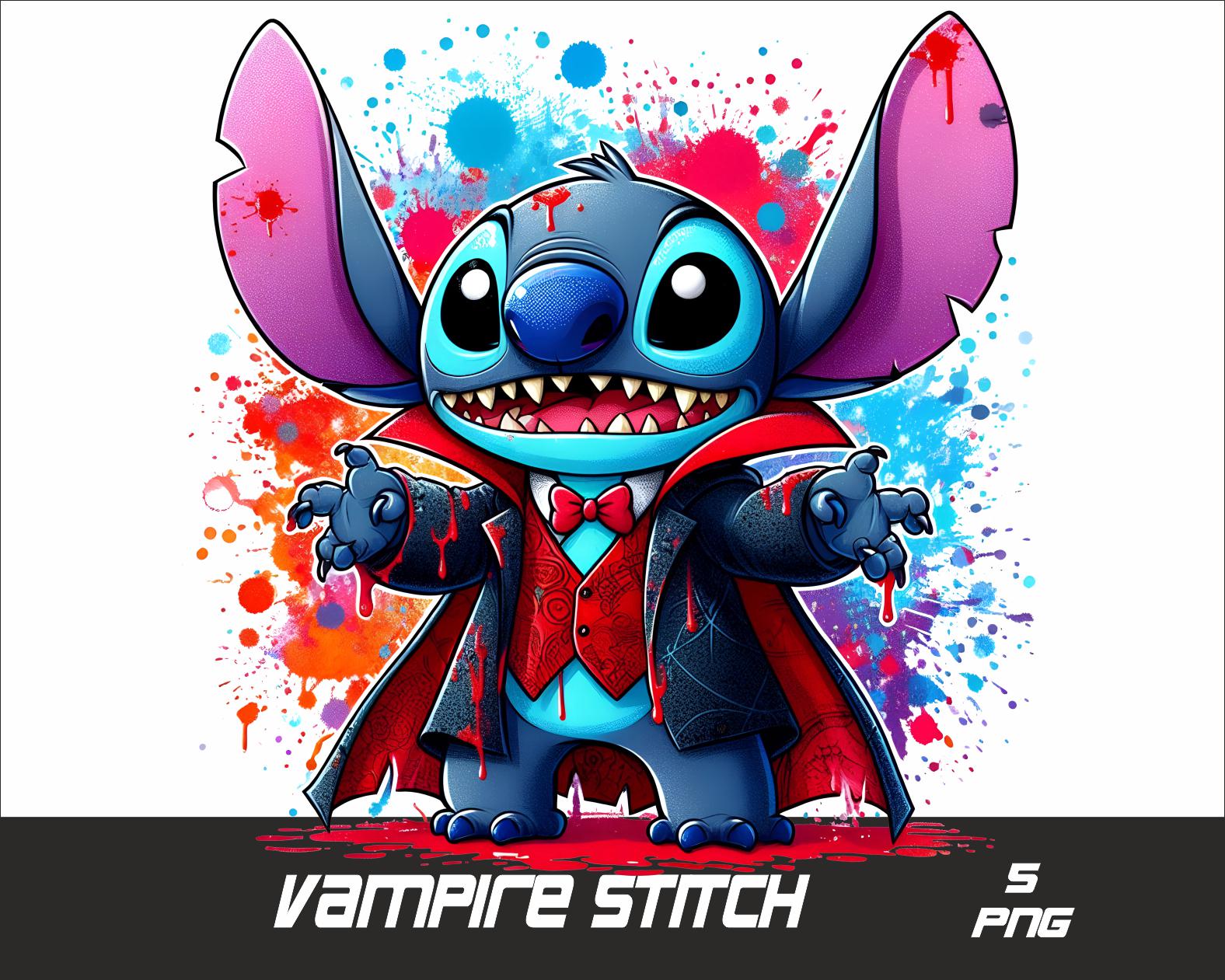 5 PNG Vampire Stitch Png Stitch Splash and Watercolor Png Halloween ...