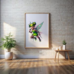 5 PNG Punk Fairy Tinker Png Rocker Fairy Splash and Watercolor Png Punk ...