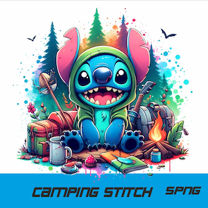 5 PNG Camping Stitch Png Stitch Splash and Watercolor Png Stitch ...