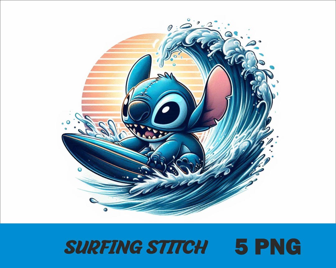 5 PNG Surfing Stitch Png Stitch Splash and Watercolor Png Stitch ...