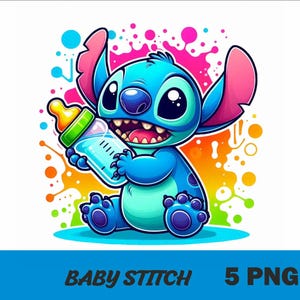 5 PNG Baby Stitch Png Stitch Splash and Watercolor Png Stitch ...