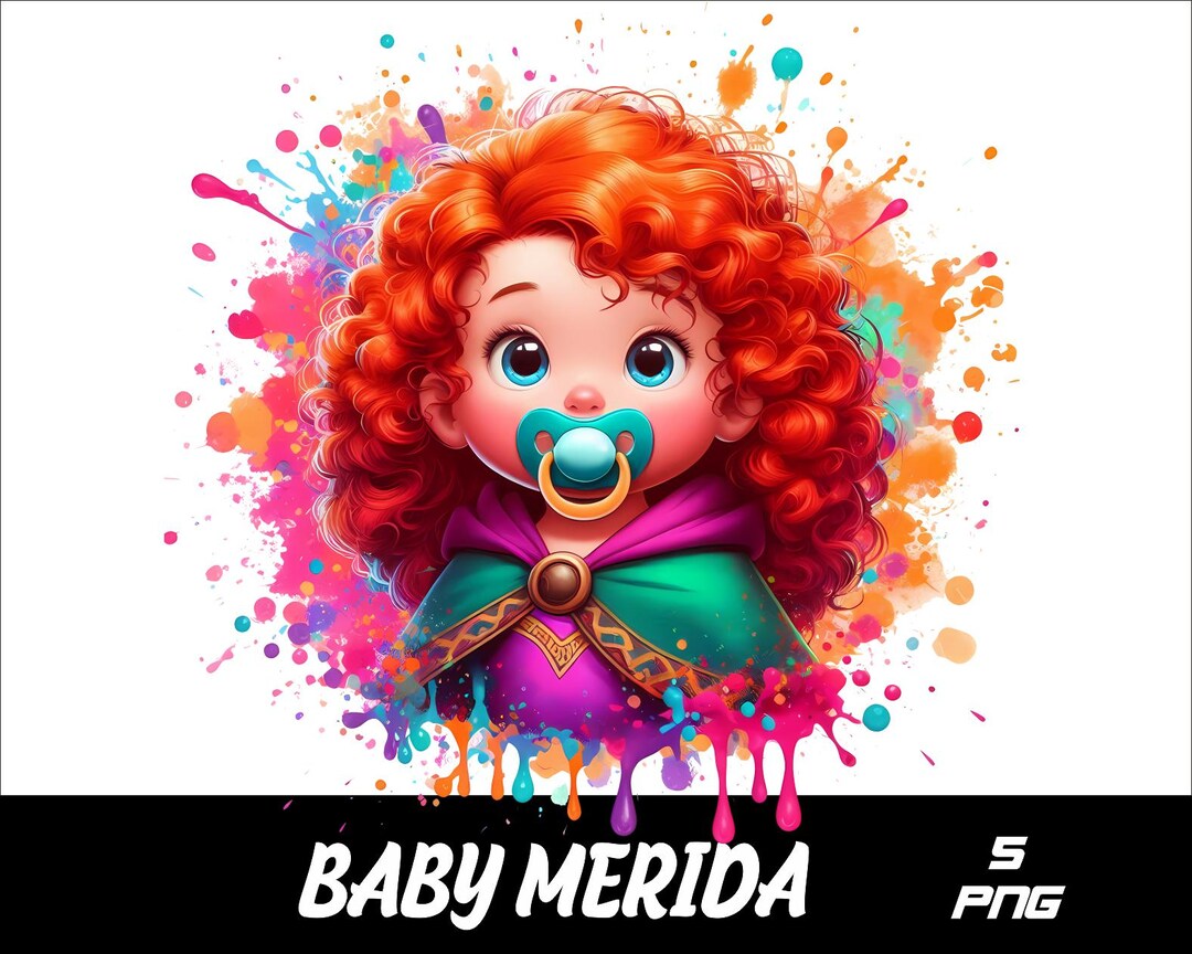 5 PNG Baby Princess Png Merida Splash and Watercolor Png Baby Merida ...