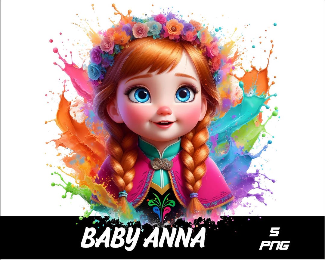 5 PNG Baby Princess Png Anna Splash and Watercolor Png Baby Anna ...