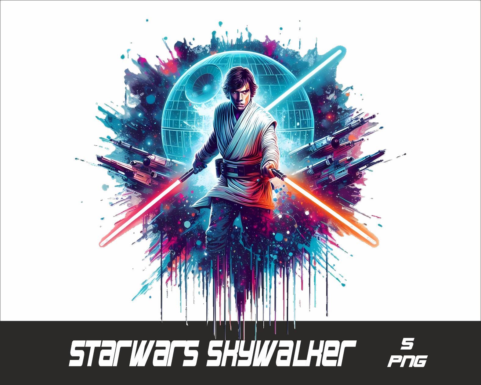 5 PNG Starwars Skywalker Png Splash and Watercolor Png Starwars ...